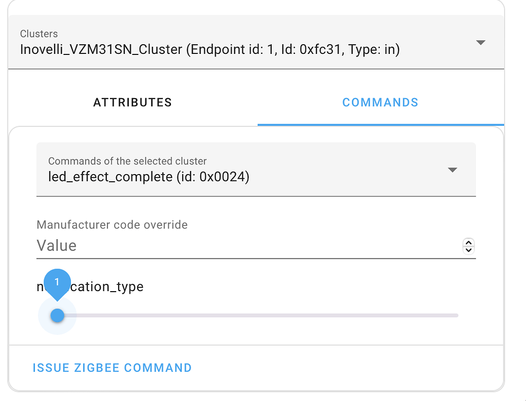 How do I invoke the led_effect_complete Zigbee command? And where is its documentation ...